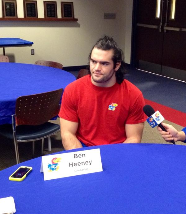 KU linebacker Ben Heeney goes beardless for K-State - KU Sports